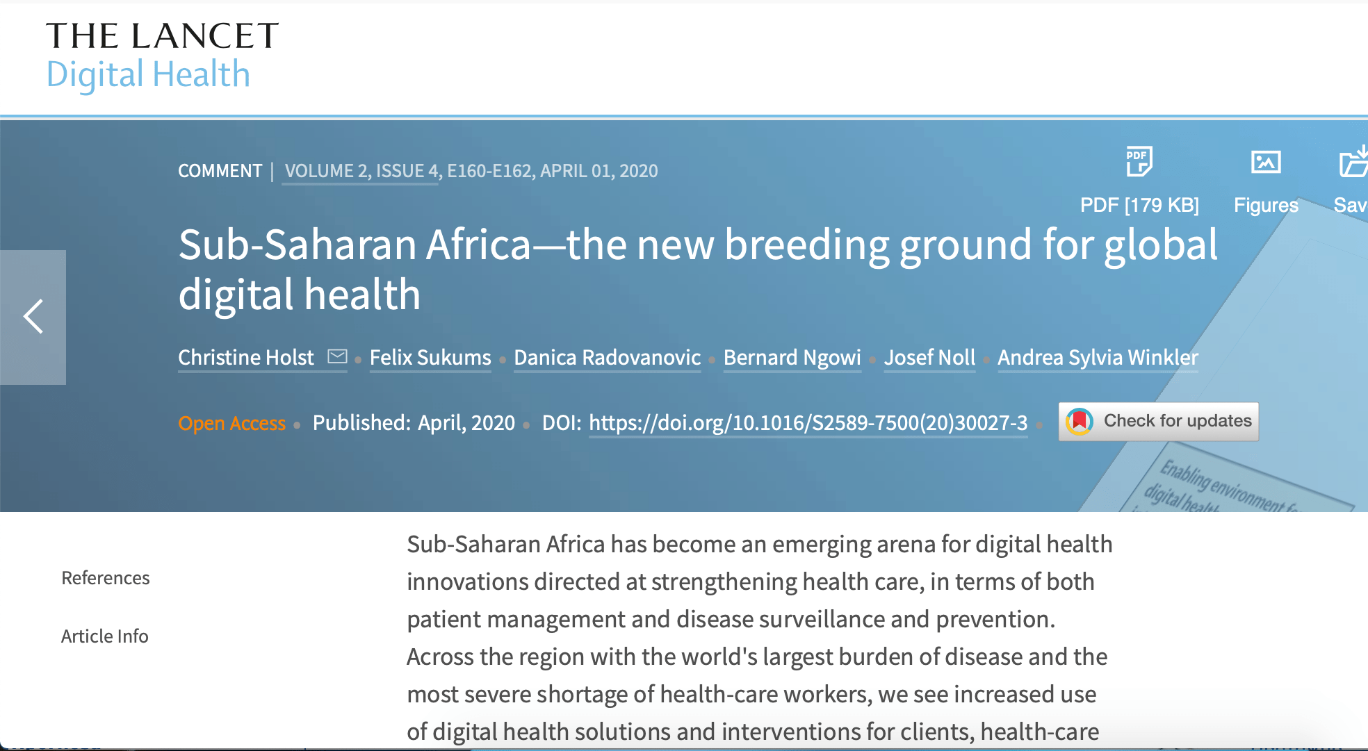 New publication in the Lancet: a special edition on Digital Health – Dr ...
